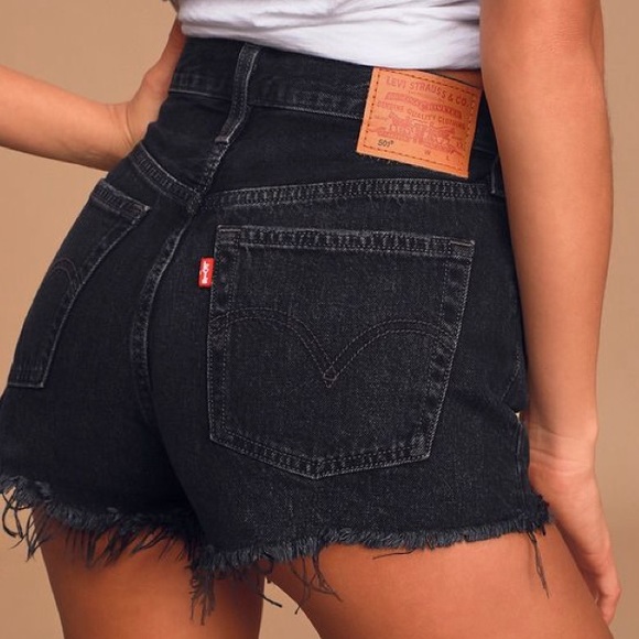 Levi's | Shorts | Vintage Levis Festival Cut Off Black Distressed ...